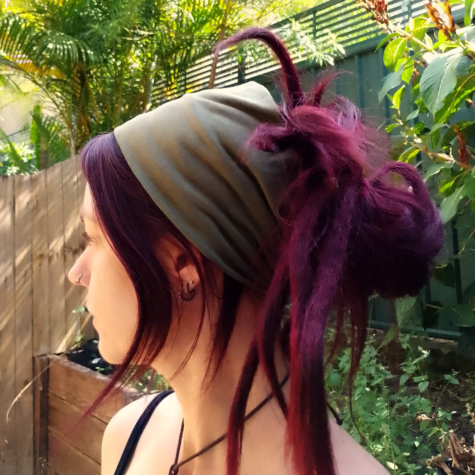 Dreadlock Headband Plain Cotton with Loop - 7 colours