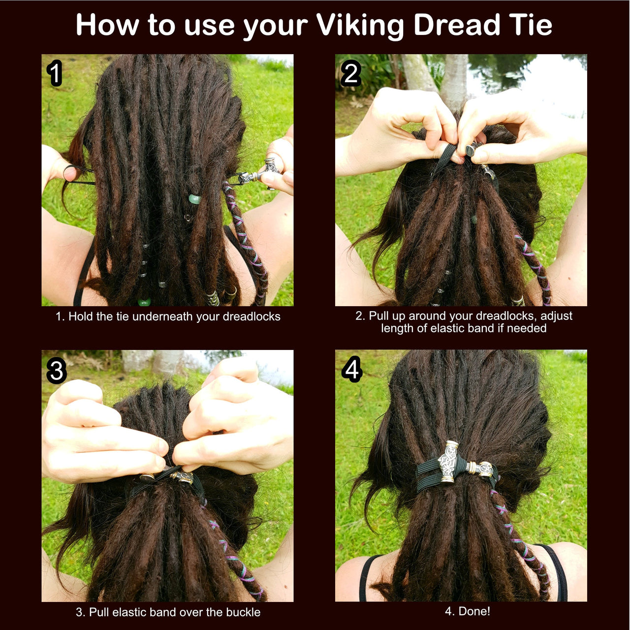Viking Dreadlock Tie - Eagle - Dread Accessories